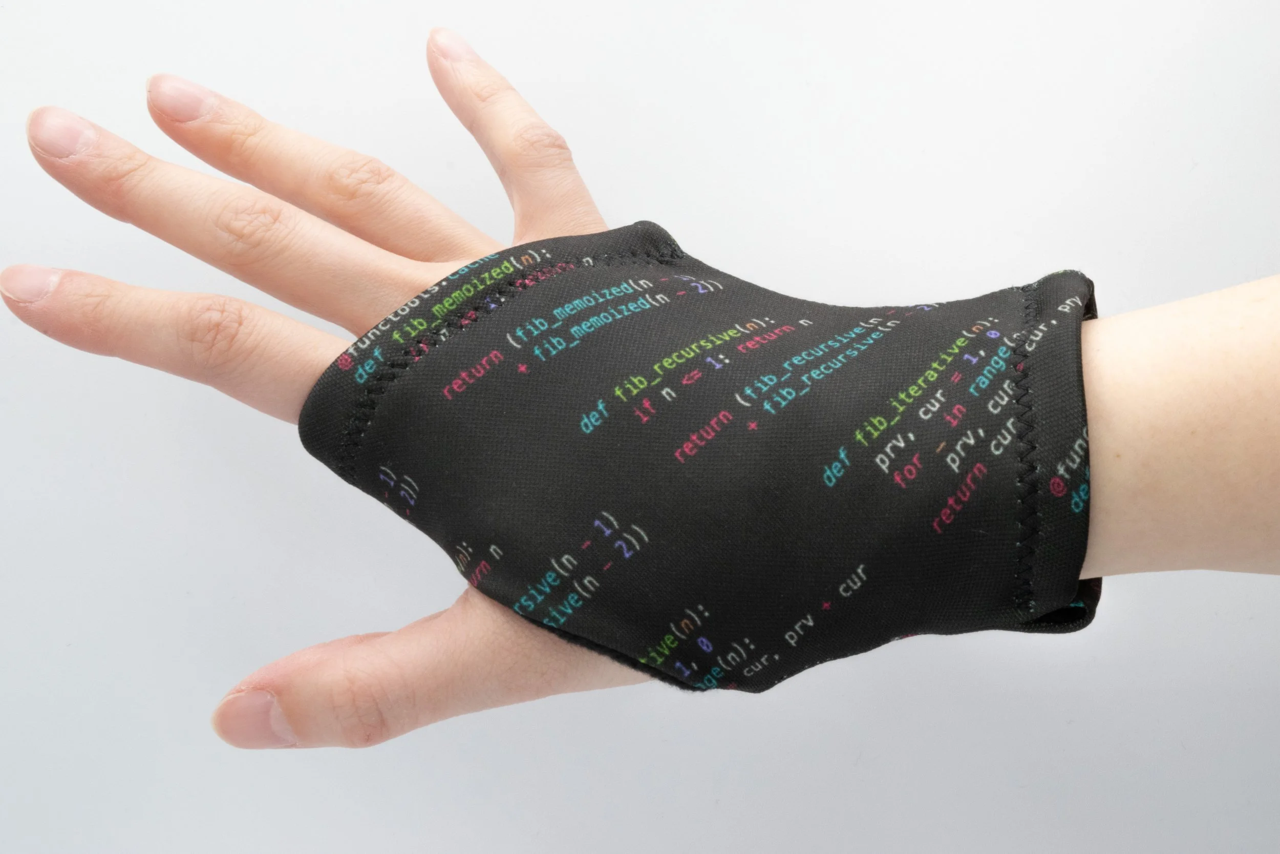 Heather Gray & Black Stripe Fleece-Lined Gloves — Refiber Designs