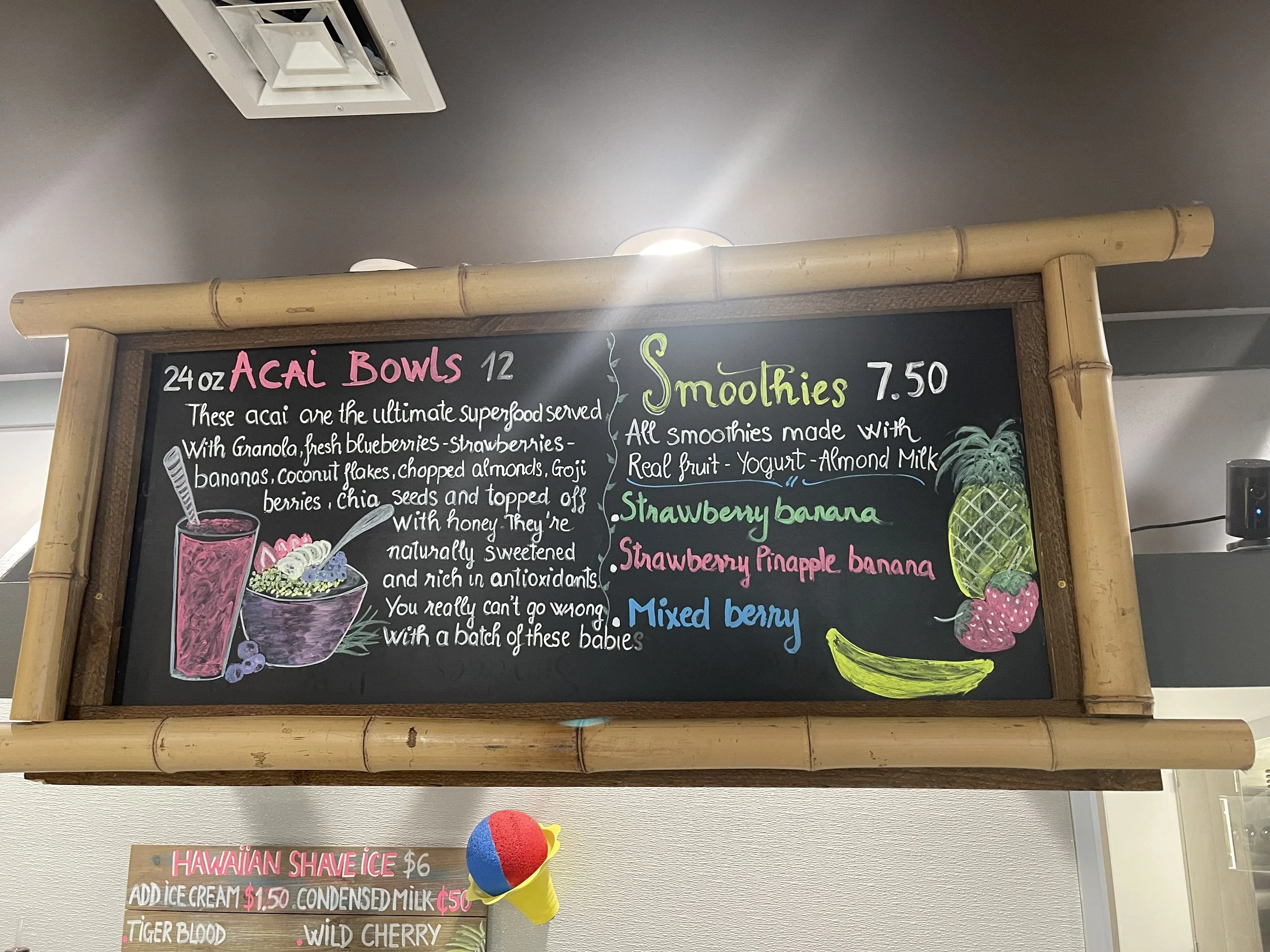 MENU — SUNSET SWEETS