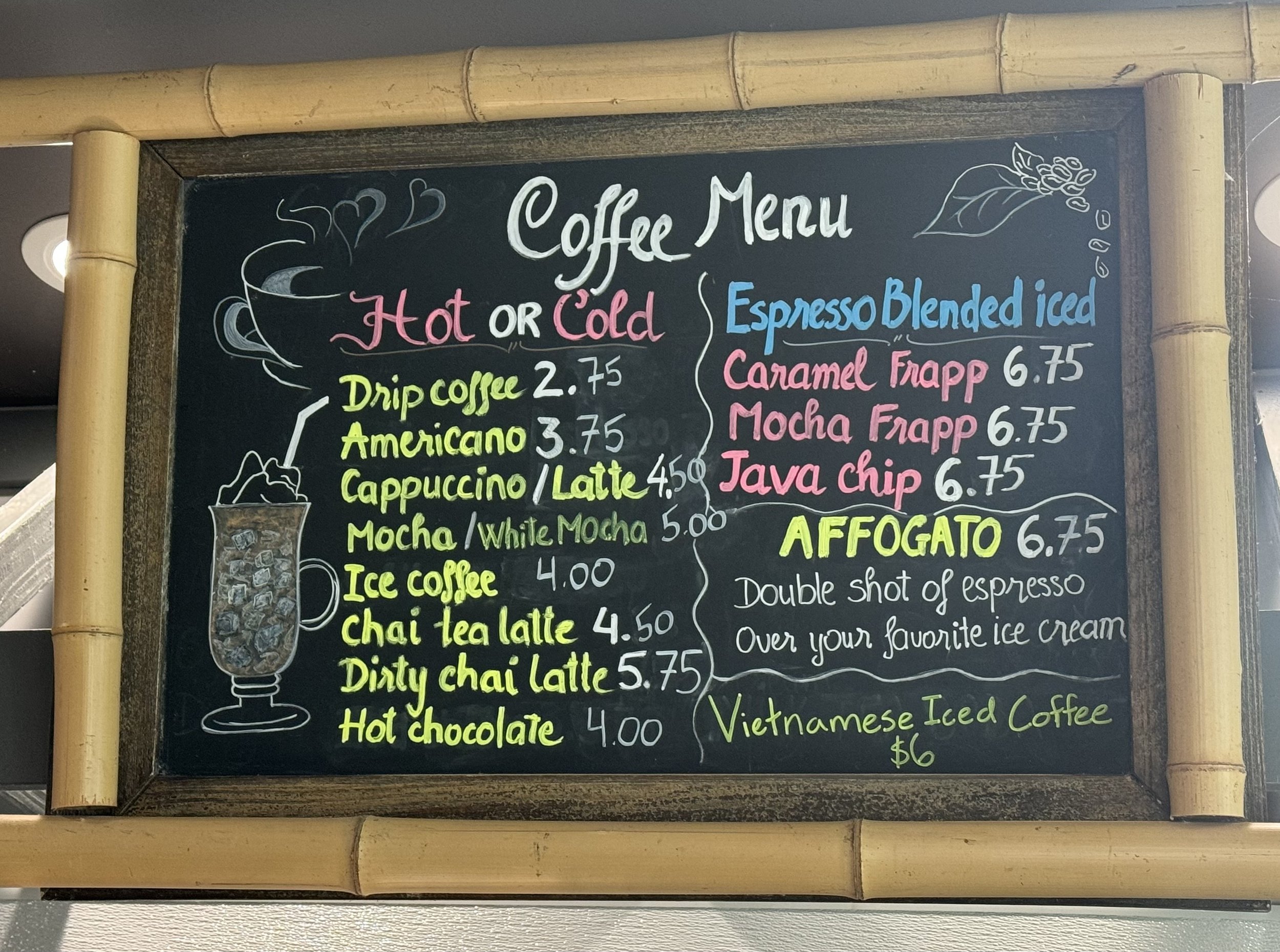 MENU — SUNSET SWEETS