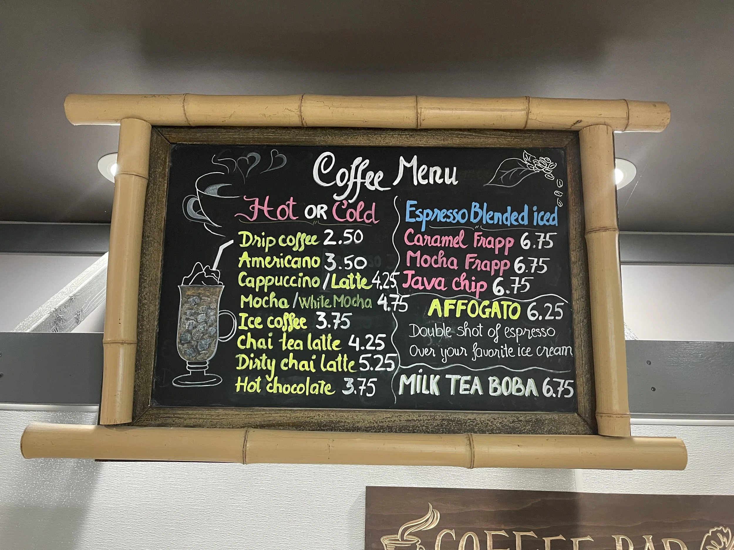 MENU — SUNSET SWEETS