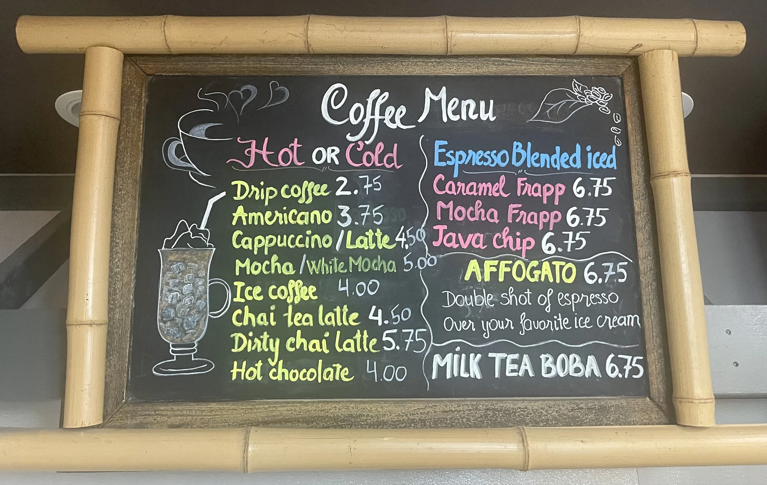 MENU — SUNSET SWEETS