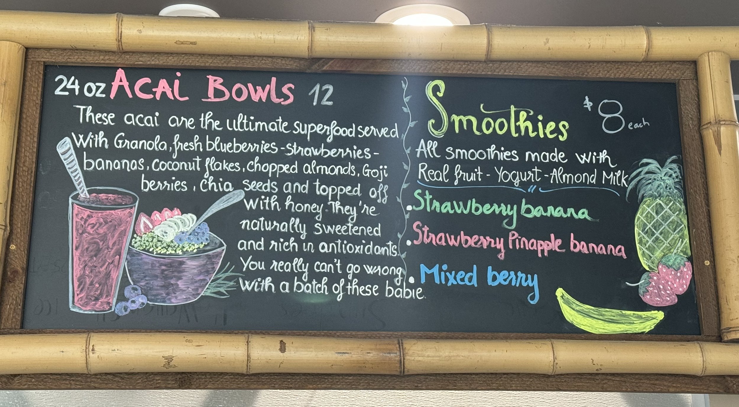 MENU — SUNSET SWEETS