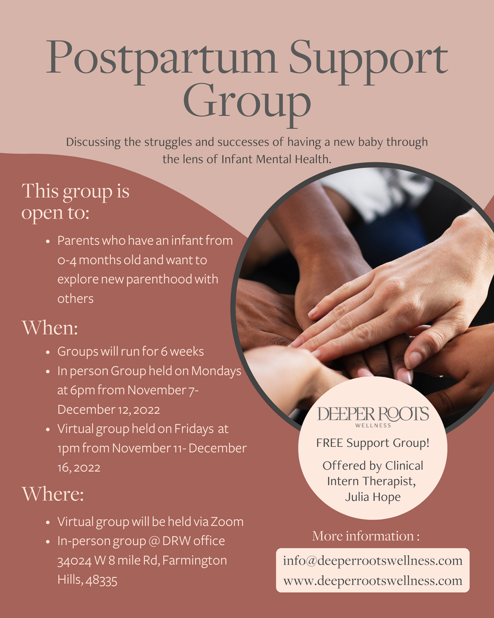 Postpartum Support Group Flyer