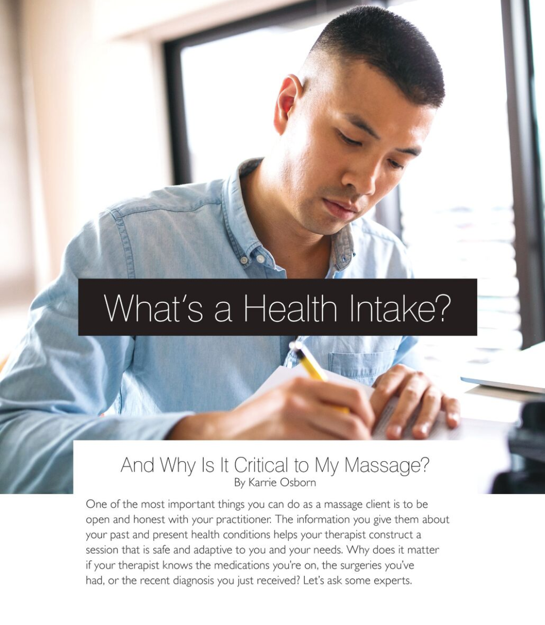 What's a Health Intake Form? — Seastone Studios