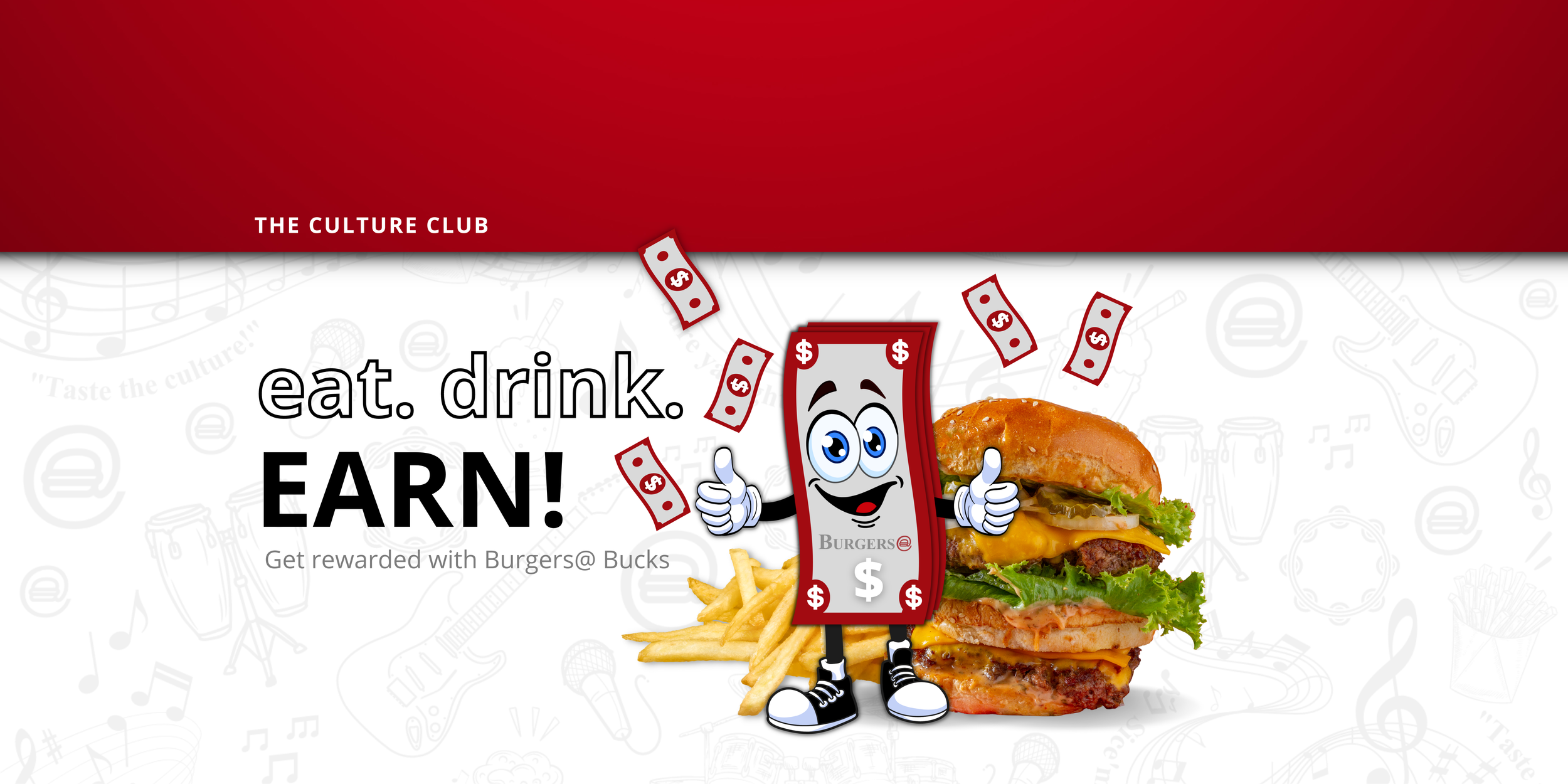 The Burgers@ Culture Club — menu