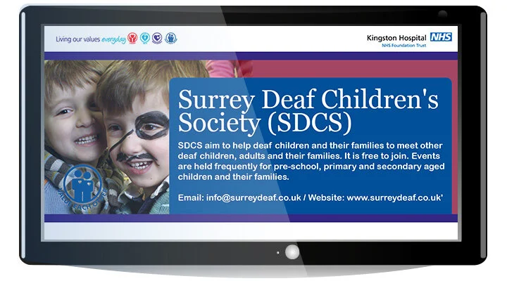 Digital signage in audiology clinics — The Healthcare Messaging Group