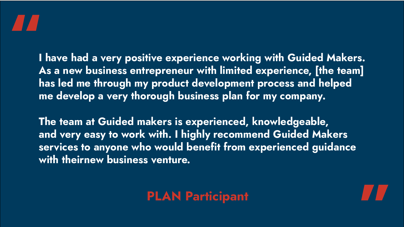 Start-Up PLAN - Guided Makers