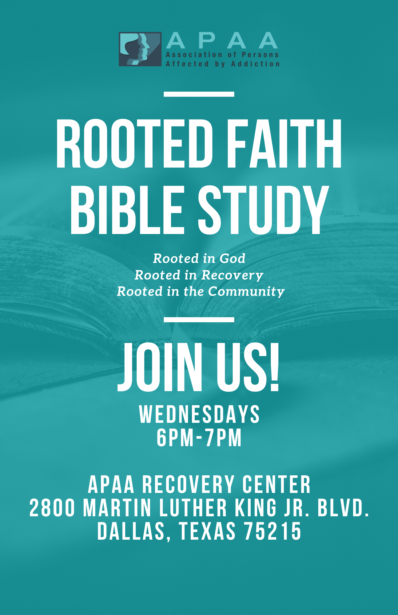 ROOTED FAITH BIBLE STUDY — Association of Persons Affected by Addiction