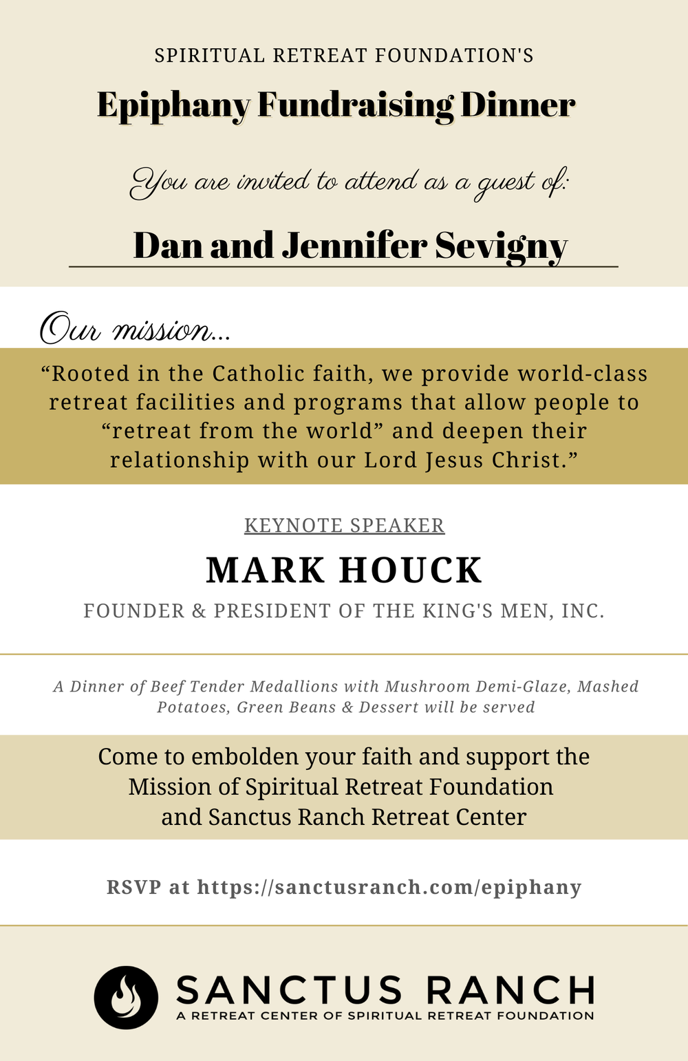 Epiphany Fundraising Dinner — Sanctus Ranch