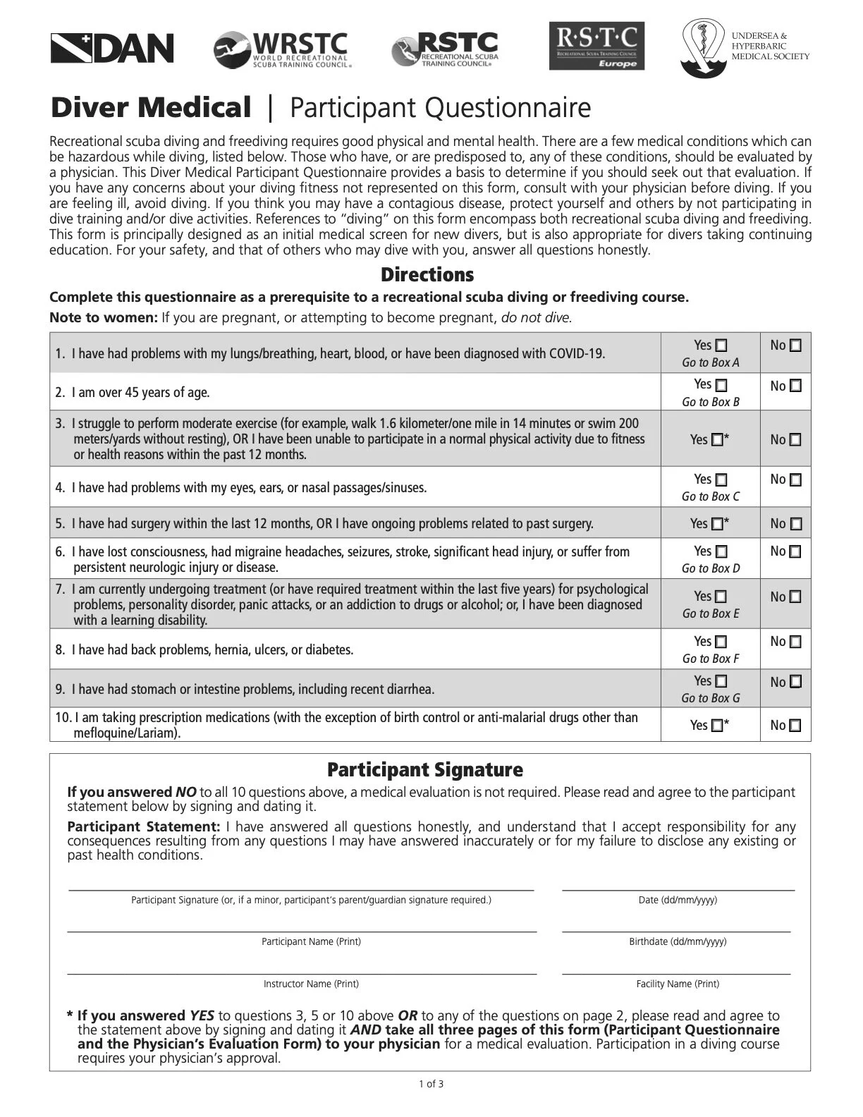 Forms & Registration — Scuba Charlotte