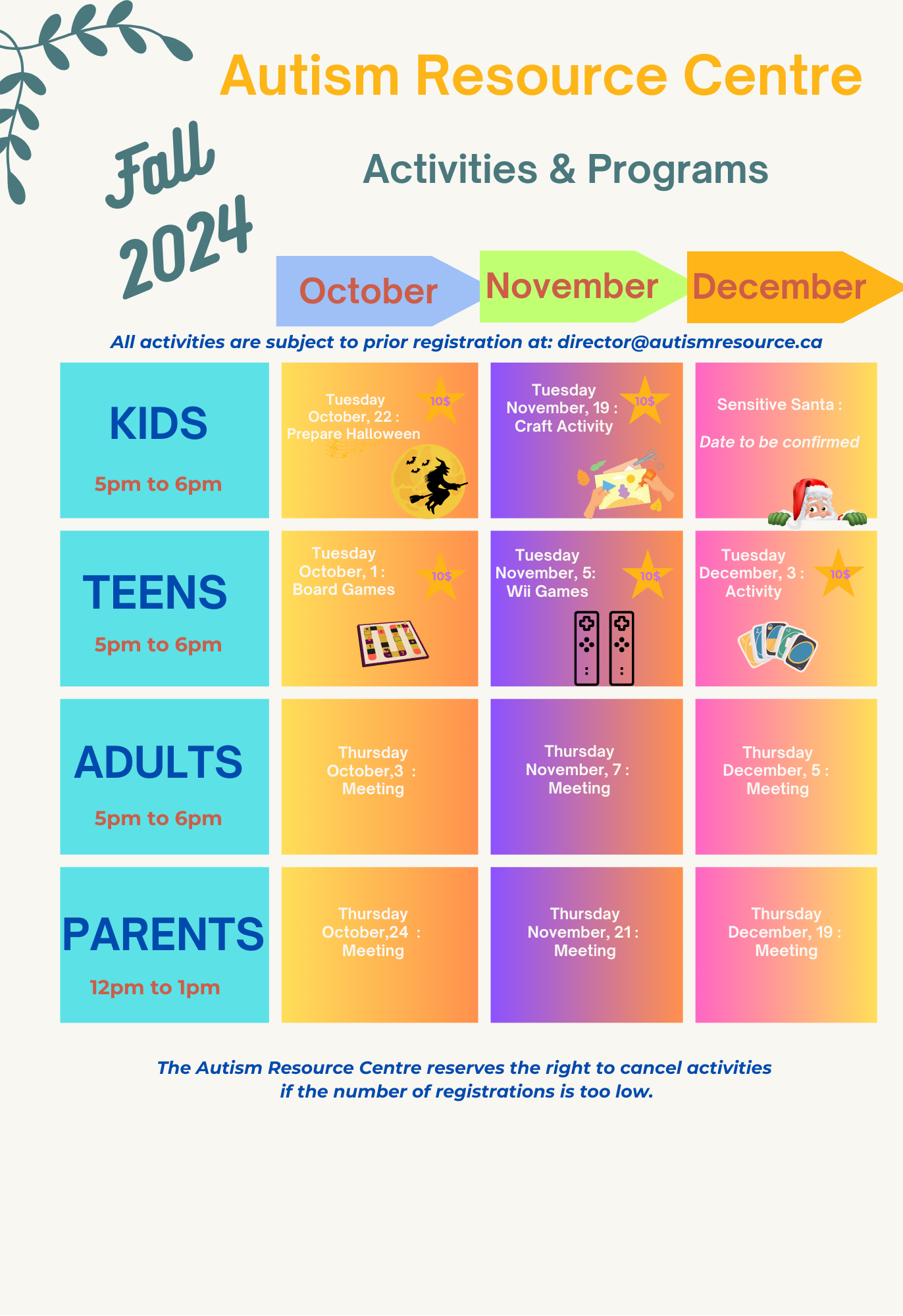 Programs — Autism Resource Centre