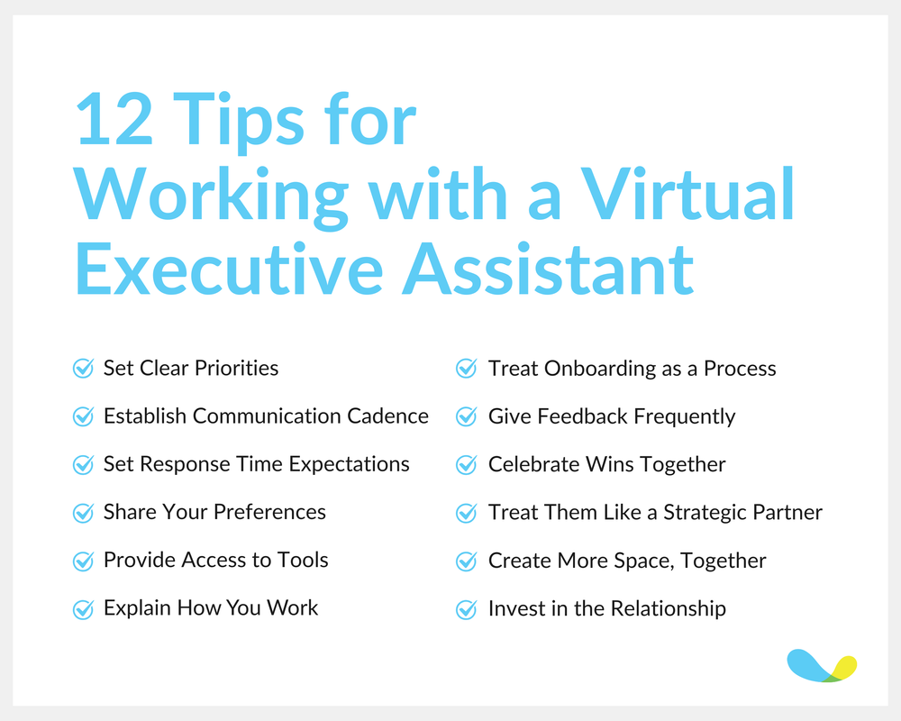 12 Tips for Working with a Virtual Executive Assistant