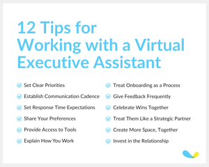 12 Tips for Working with a Virtual Executive Assistant