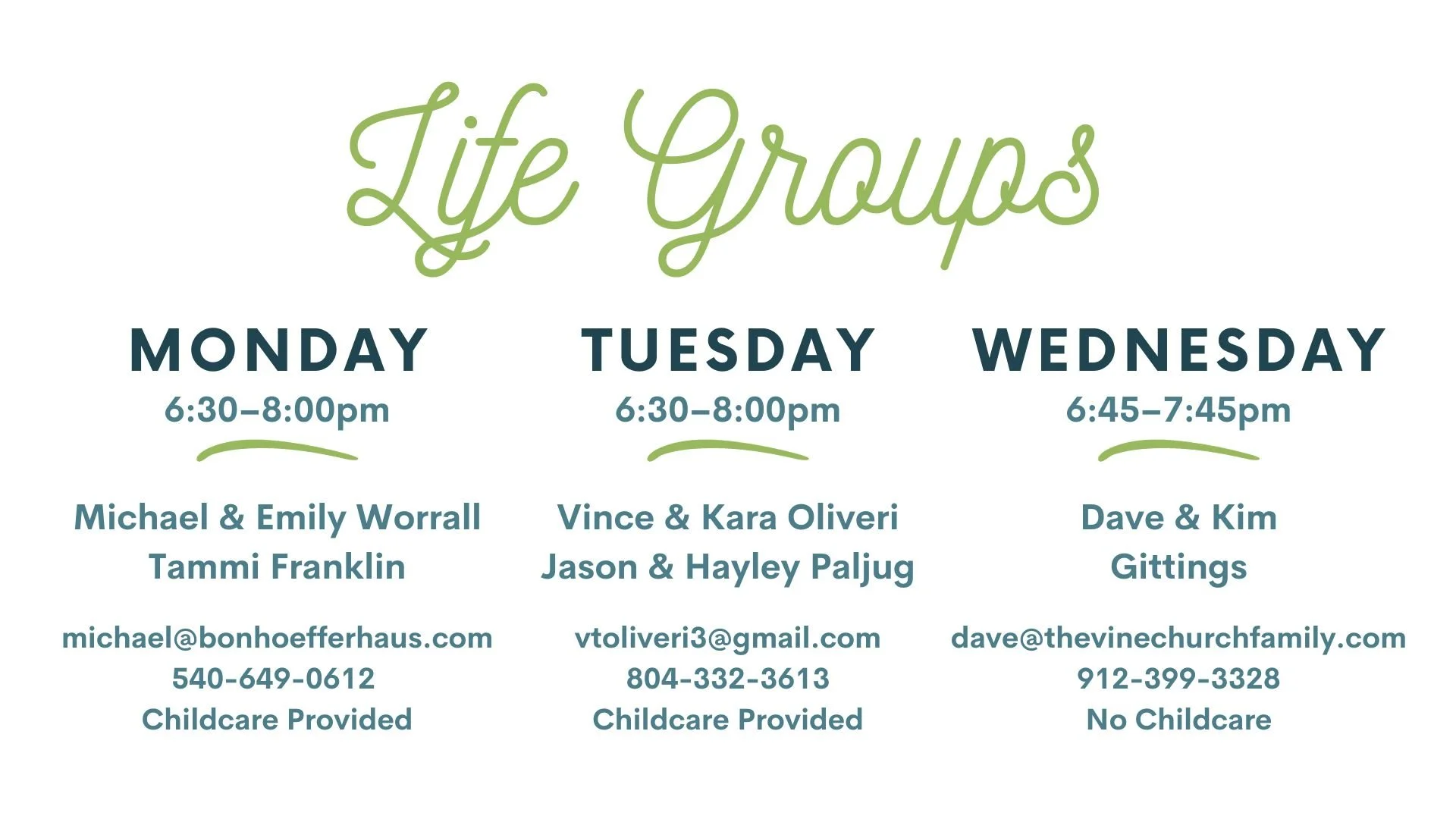 Join A Life Group — The Vine Church
