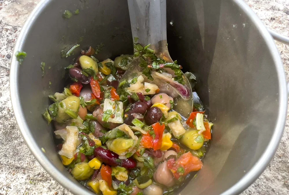 Dehydrated Cold-Soak Bean Salad — Slower Hiking