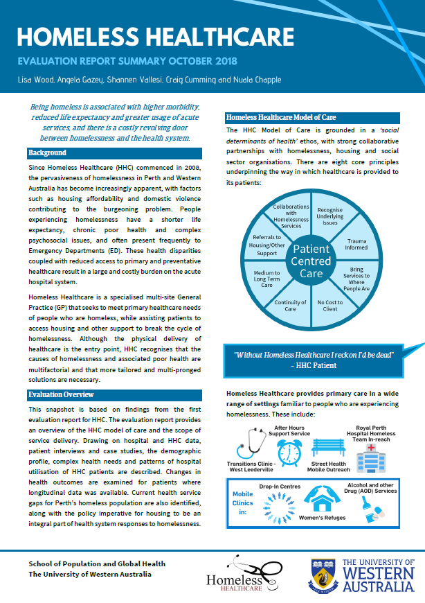 Homeless Healthcare Evaluation Report — Homeless Healthcare