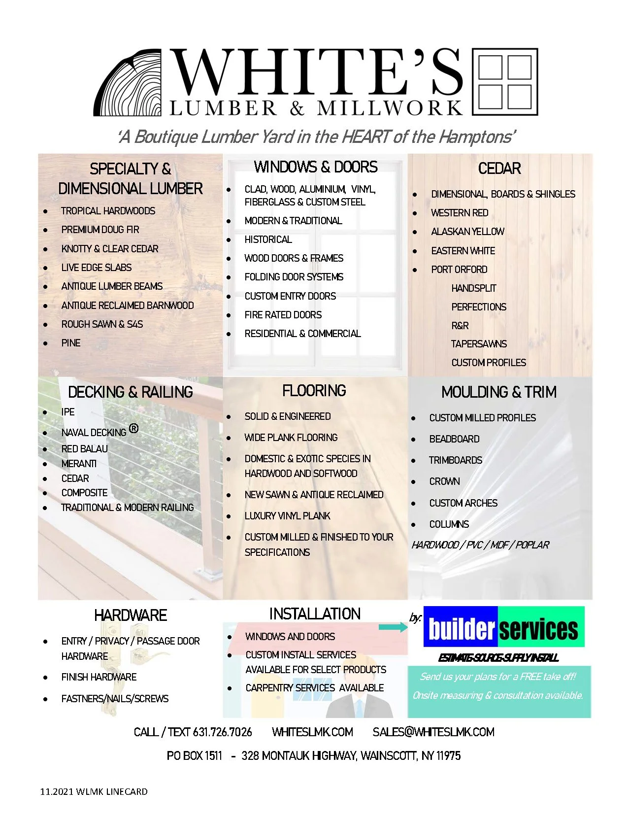 Line Card — White's Lumber & Millwork