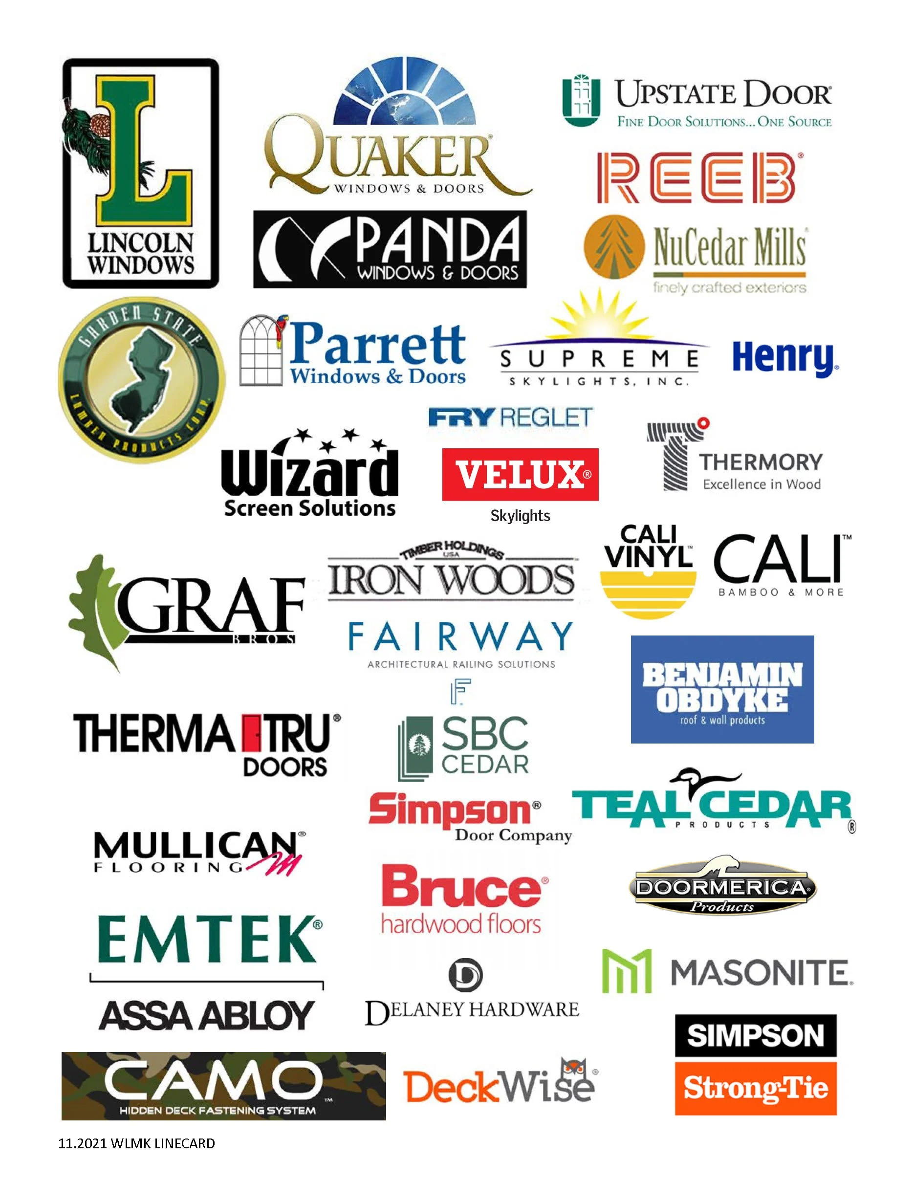 Line Card — White's Lumber & Millwork