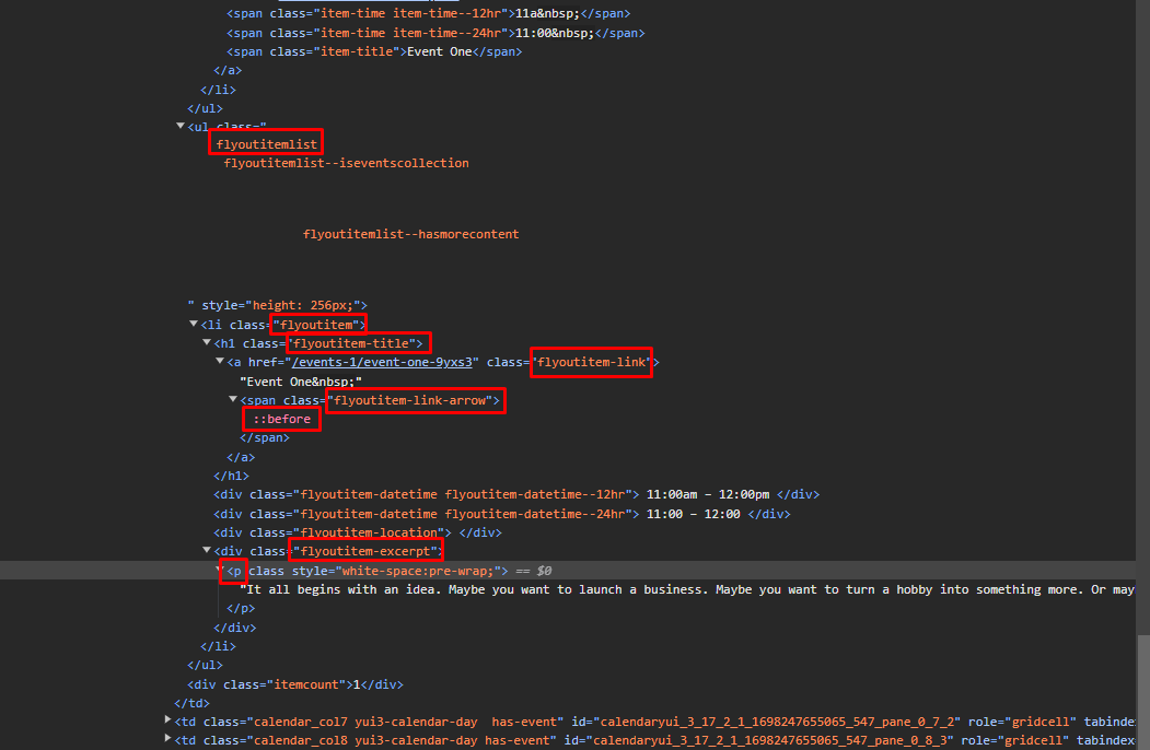 Calendar Block Elements — Launch Hub Studio