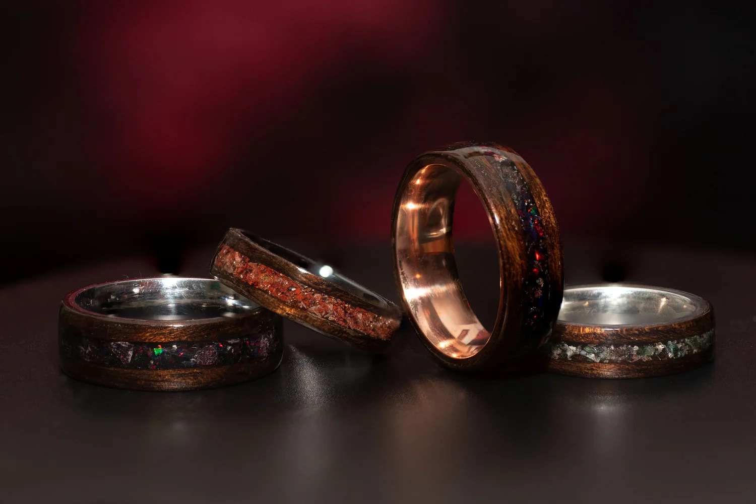 Unique Wood Rings with Metal Cores | Custom Rings