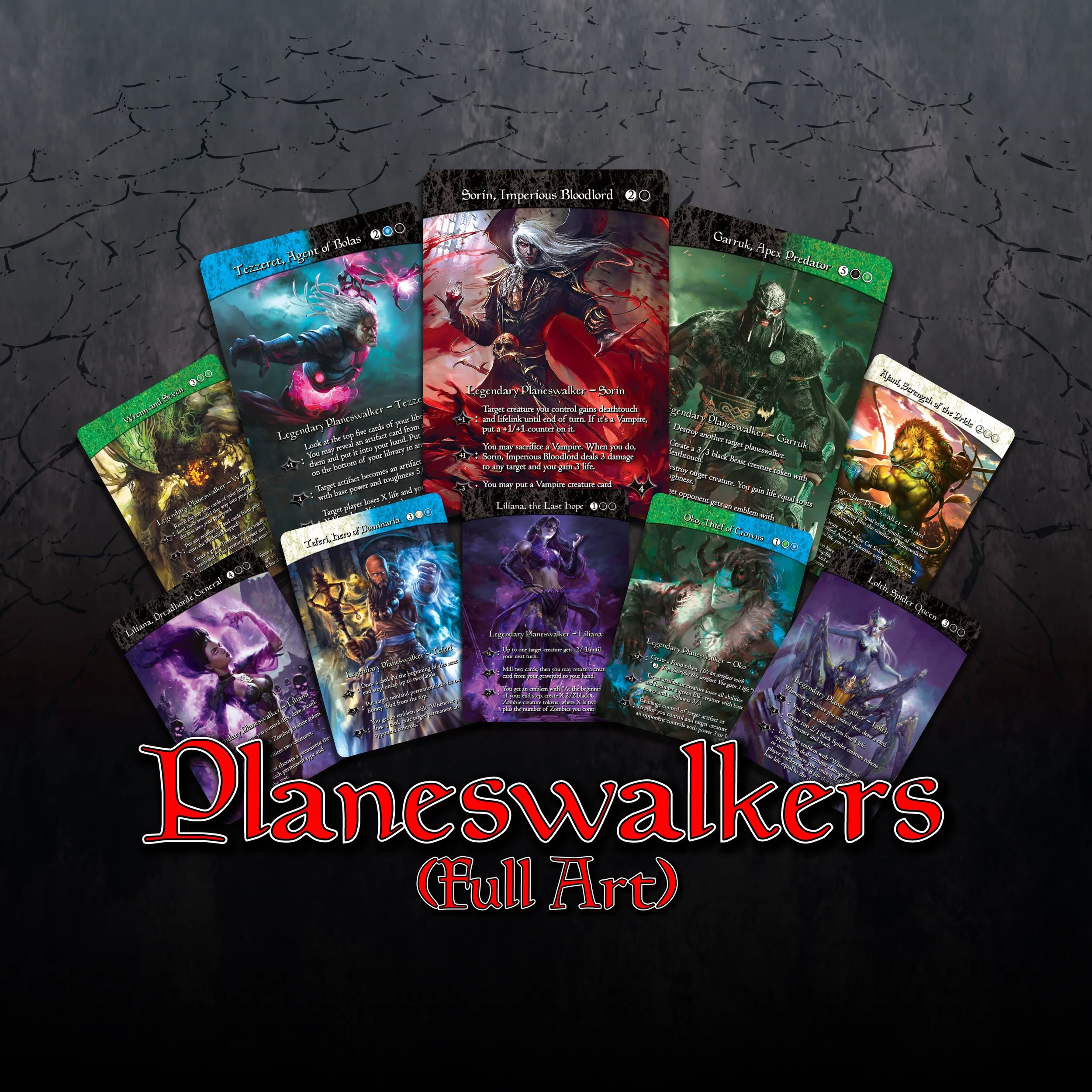 FULL ART PLANESWALKERS - 10 CARD SET — Magical Creations Site