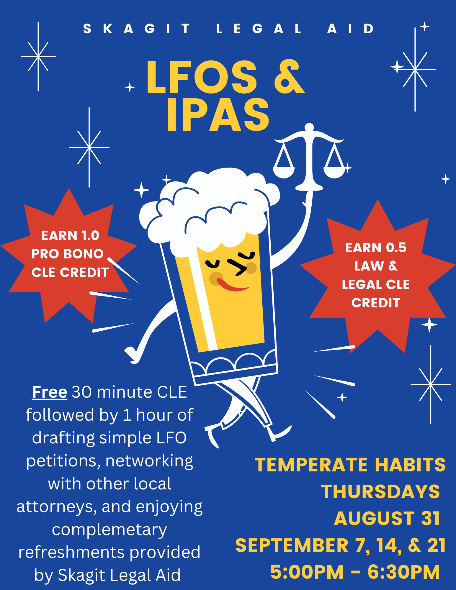 LFOs & IPAs - Legal Clinic Happy Hour — Skagit Legal Aid