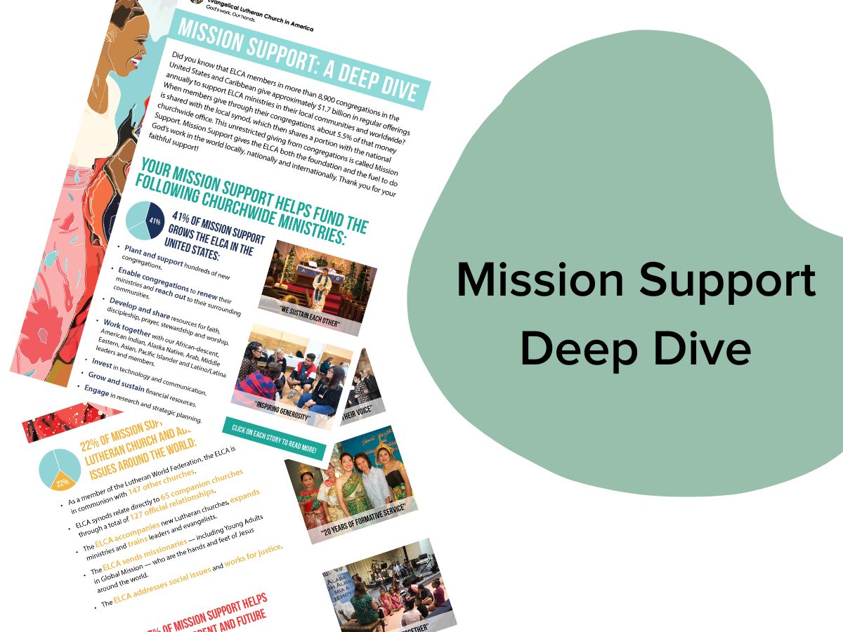 Mission Support — La Crosse Area Synod - ELCA