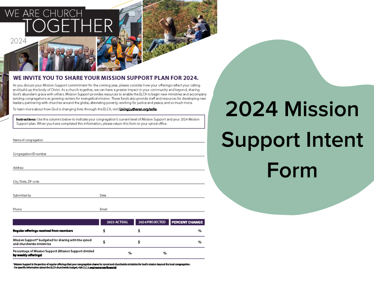 Mission Support — La Crosse Area Synod - ELCA