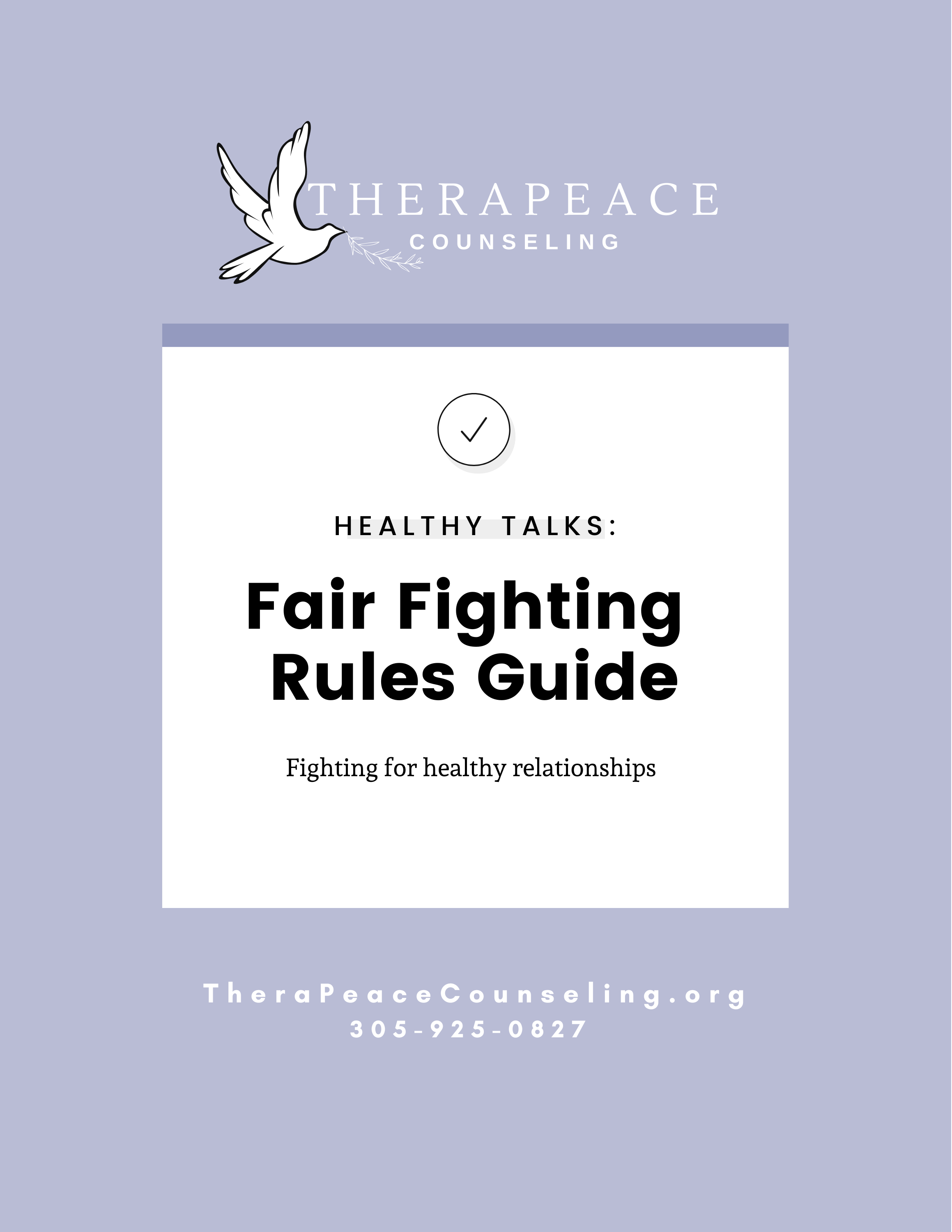 Free Relationship Fair Fighting Rules Guide — Therapeace Counseling ...
