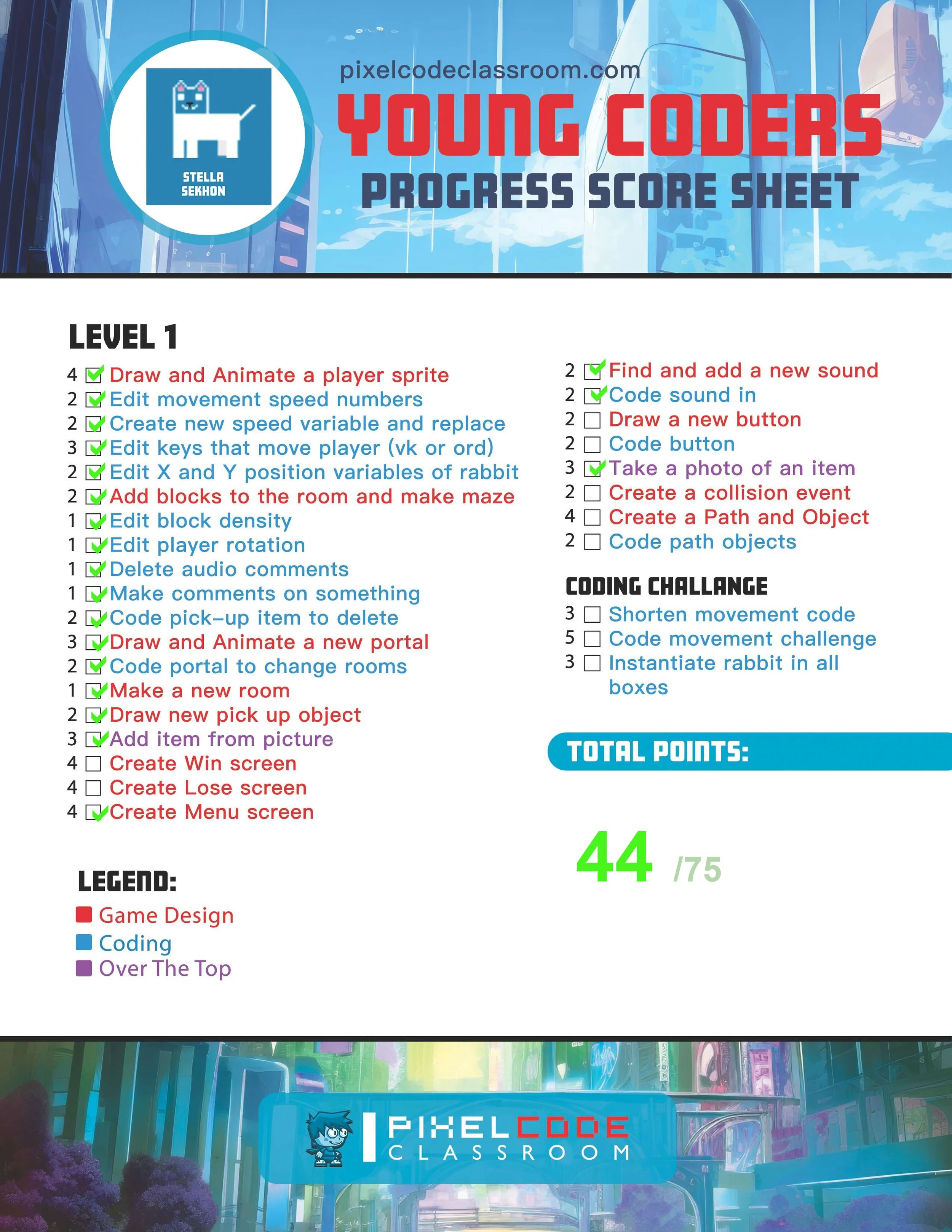 Stella — Pixel Code Classroom