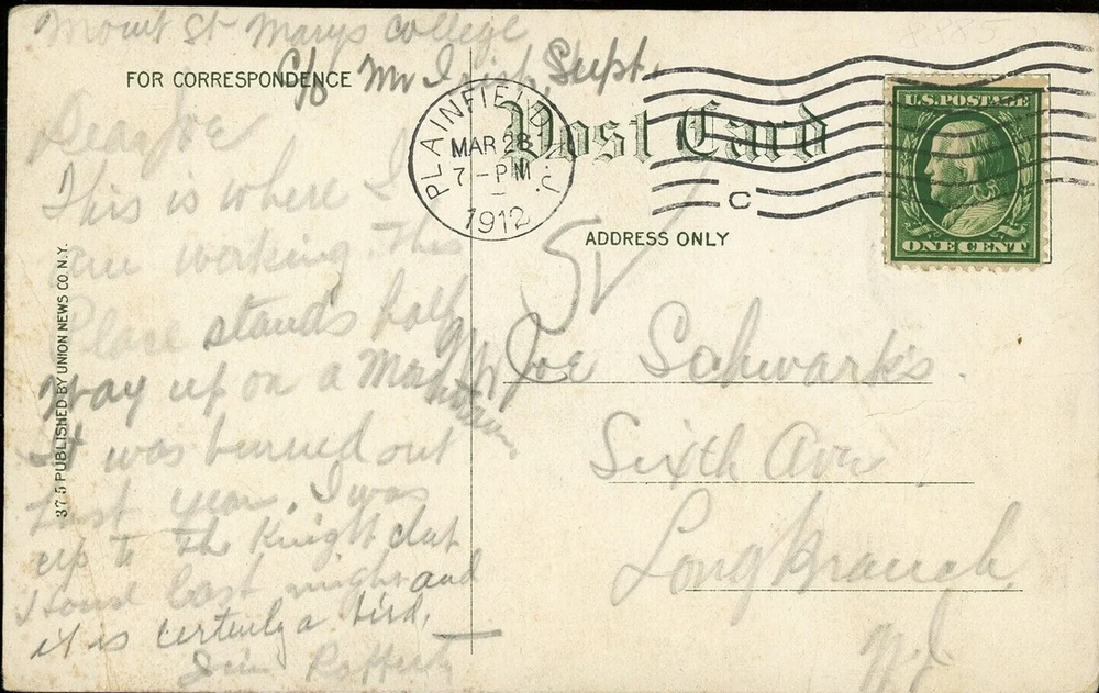 Mt St Mary — Watchung History