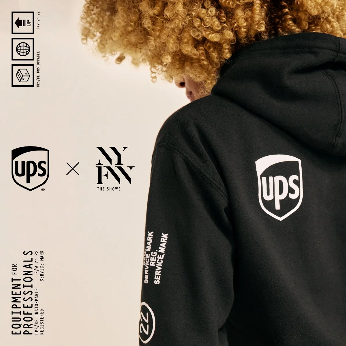 launching a UPS clothing line at New York Fashion Week. // chase maszle