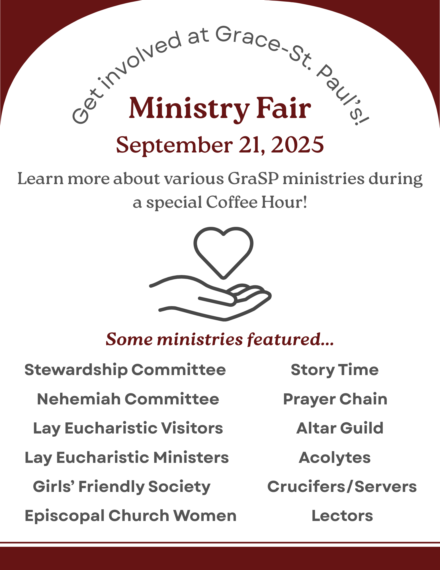 Ministry Fair — Grace St. Paul's | Mercerville, NJ