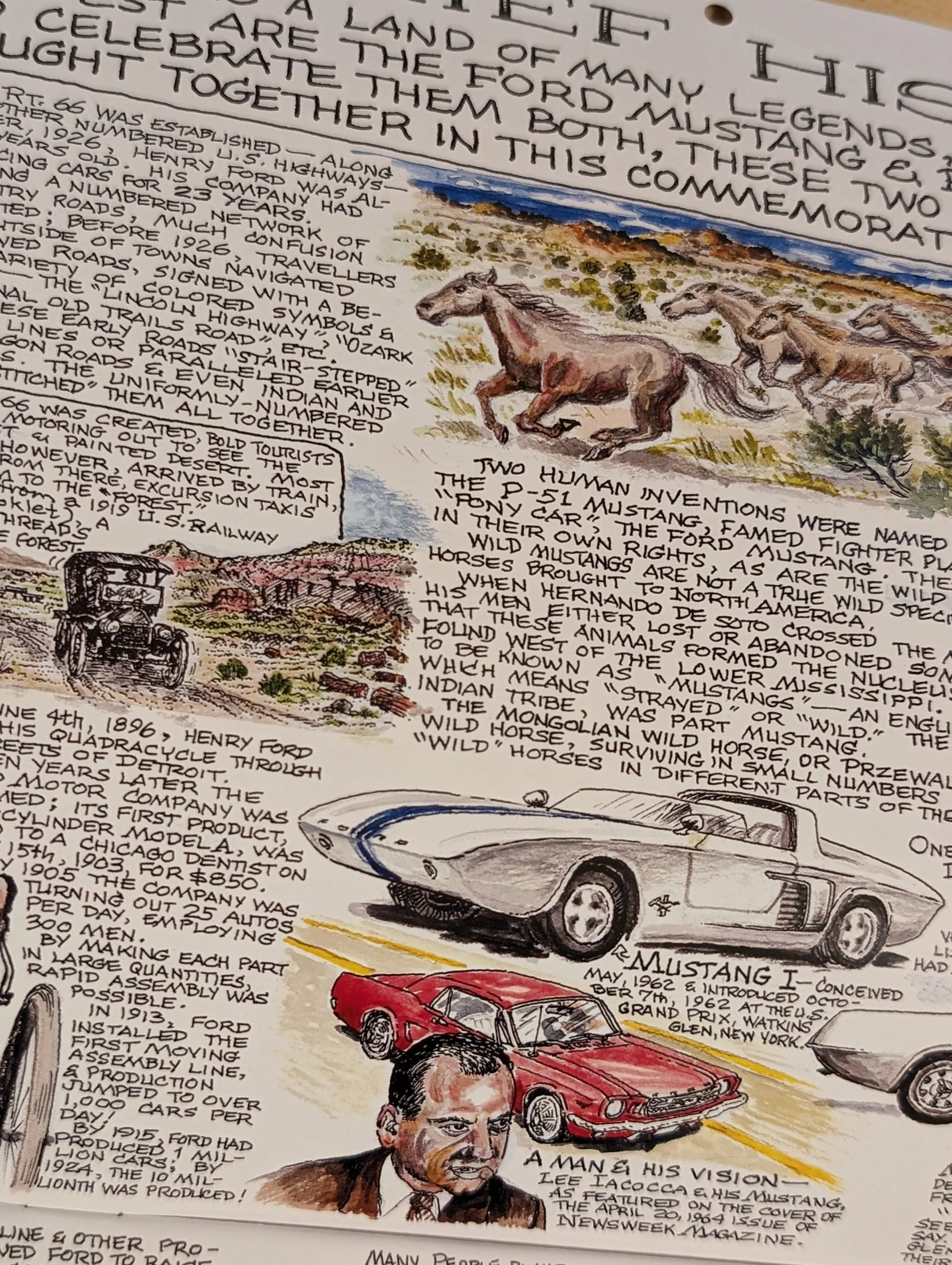 2004 40th Anniversary Mustang Calendar by Bob Waldmire — Oklahoma Route 66 Association
