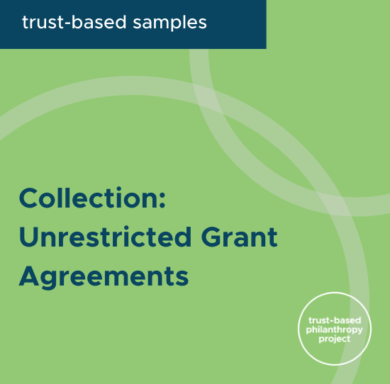 Multi-Year, Unrestricted Funding — Trust-Based Philanthropy