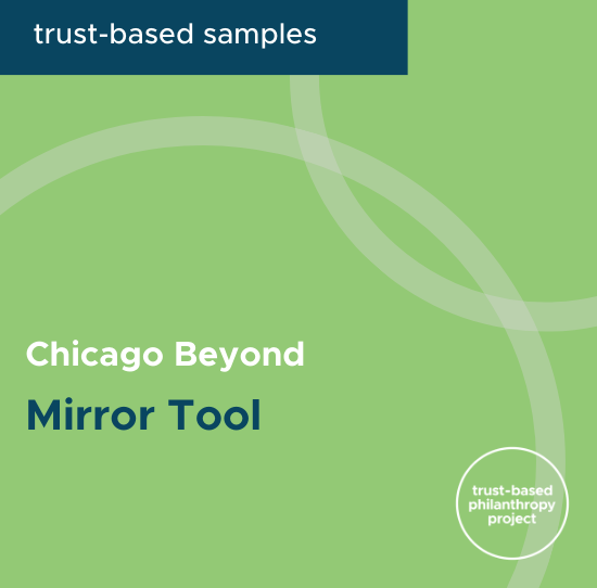 Sample Collection: Decision-Making Tools — Trust-Based Philanthropy