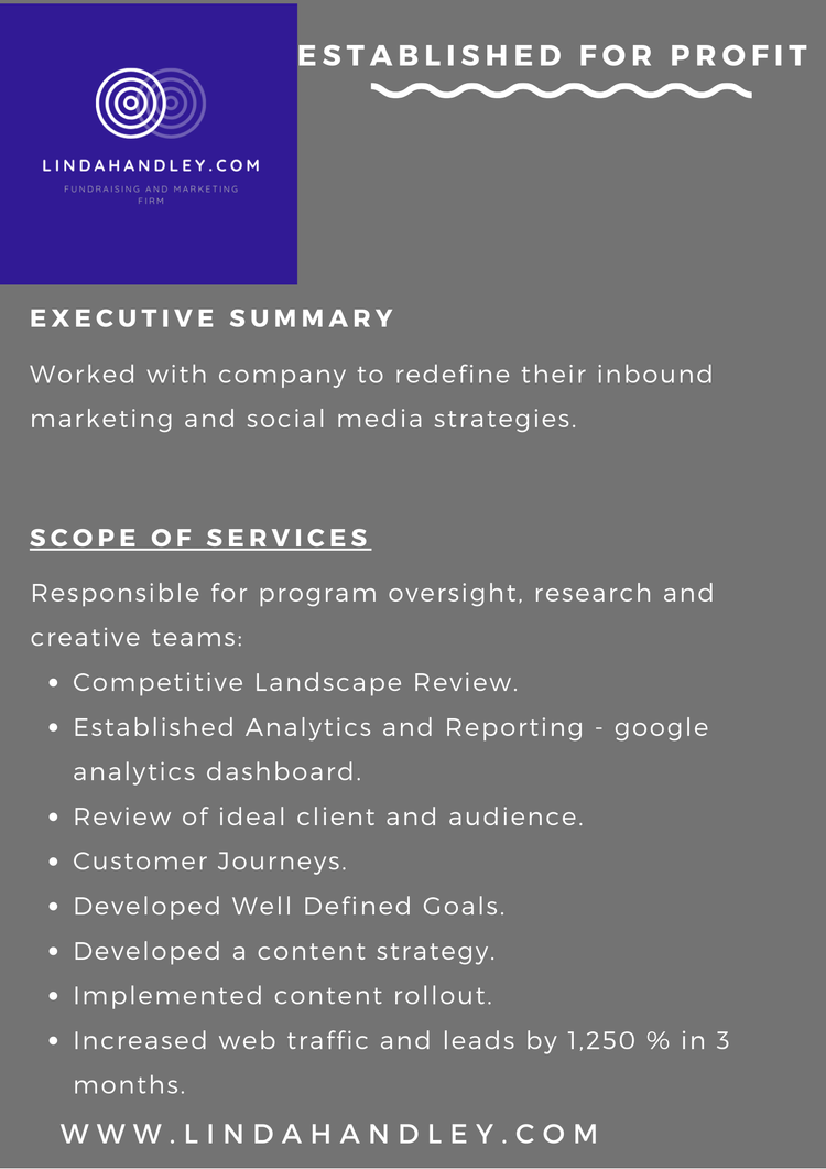 Case Study Framework for Service Based Business and Nonprofits - Linda ...