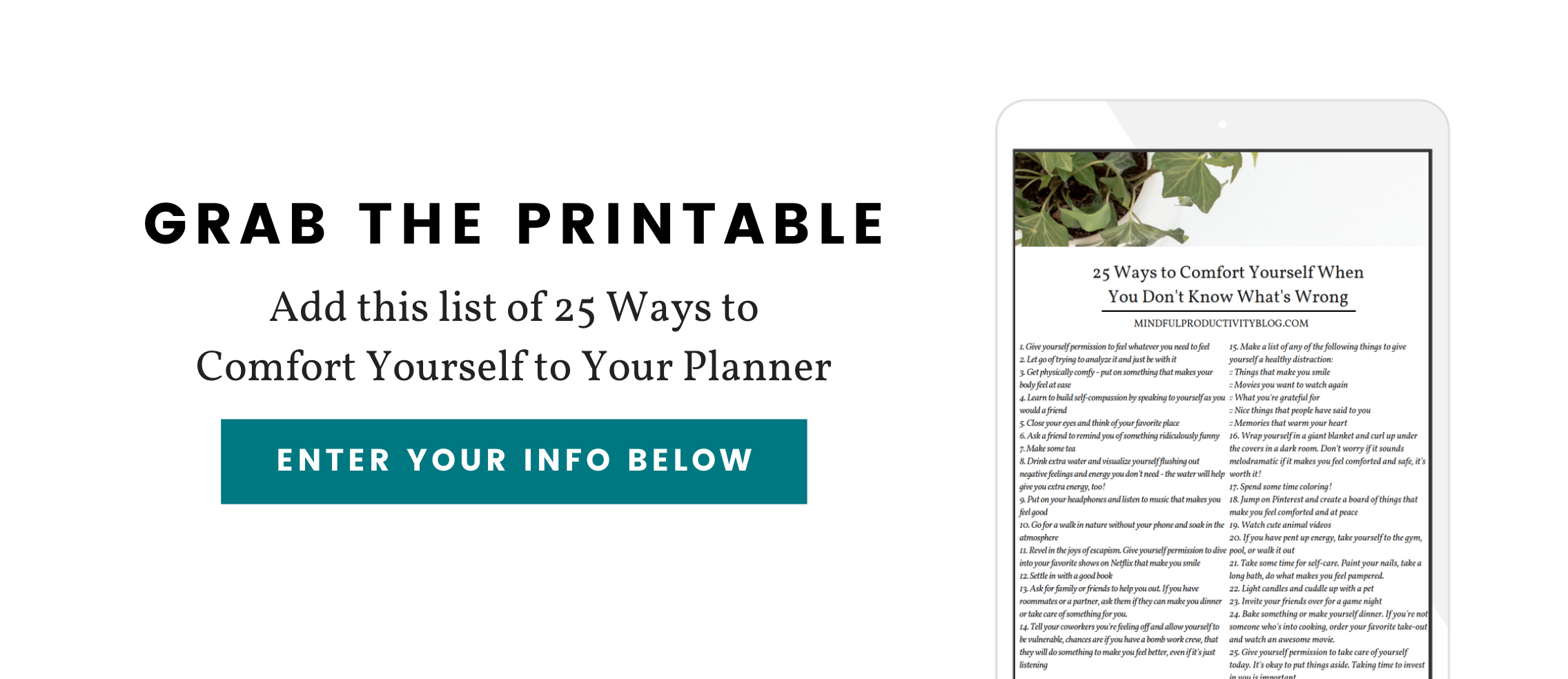 25 ways to comfort yourself when you don't know what's wrong — Sarah ...