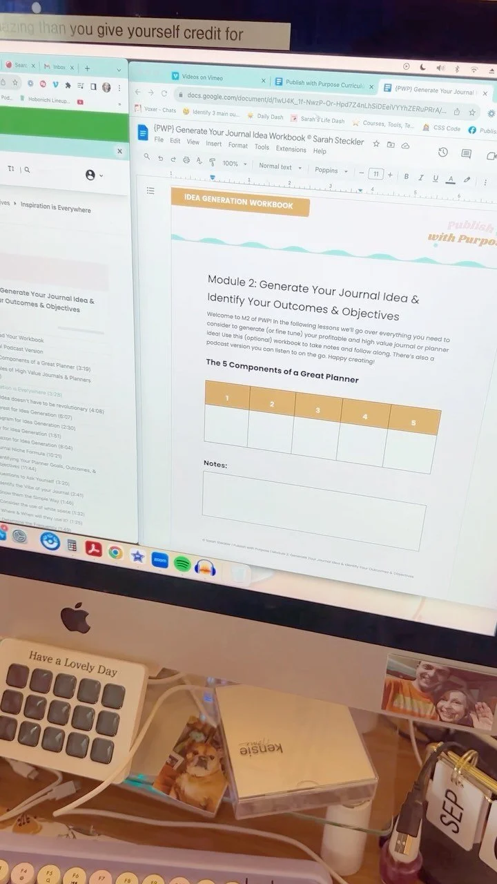 How to Publish a Planner — Sarah Steckler | Plan & Publish