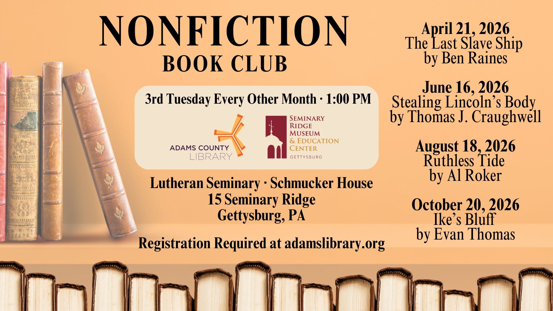 Nonfiction Book Club (with Adams County Library System) — Seminary ...