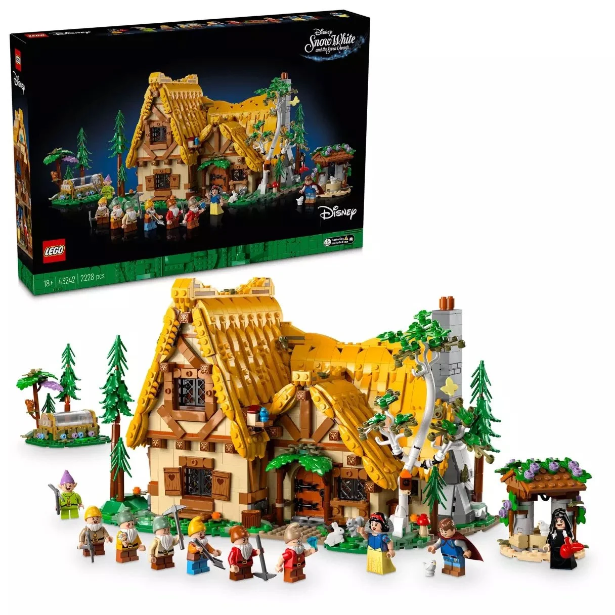 New LEGO Snow White and the Seven Dwarfs’ Cottage on Disney Store ...