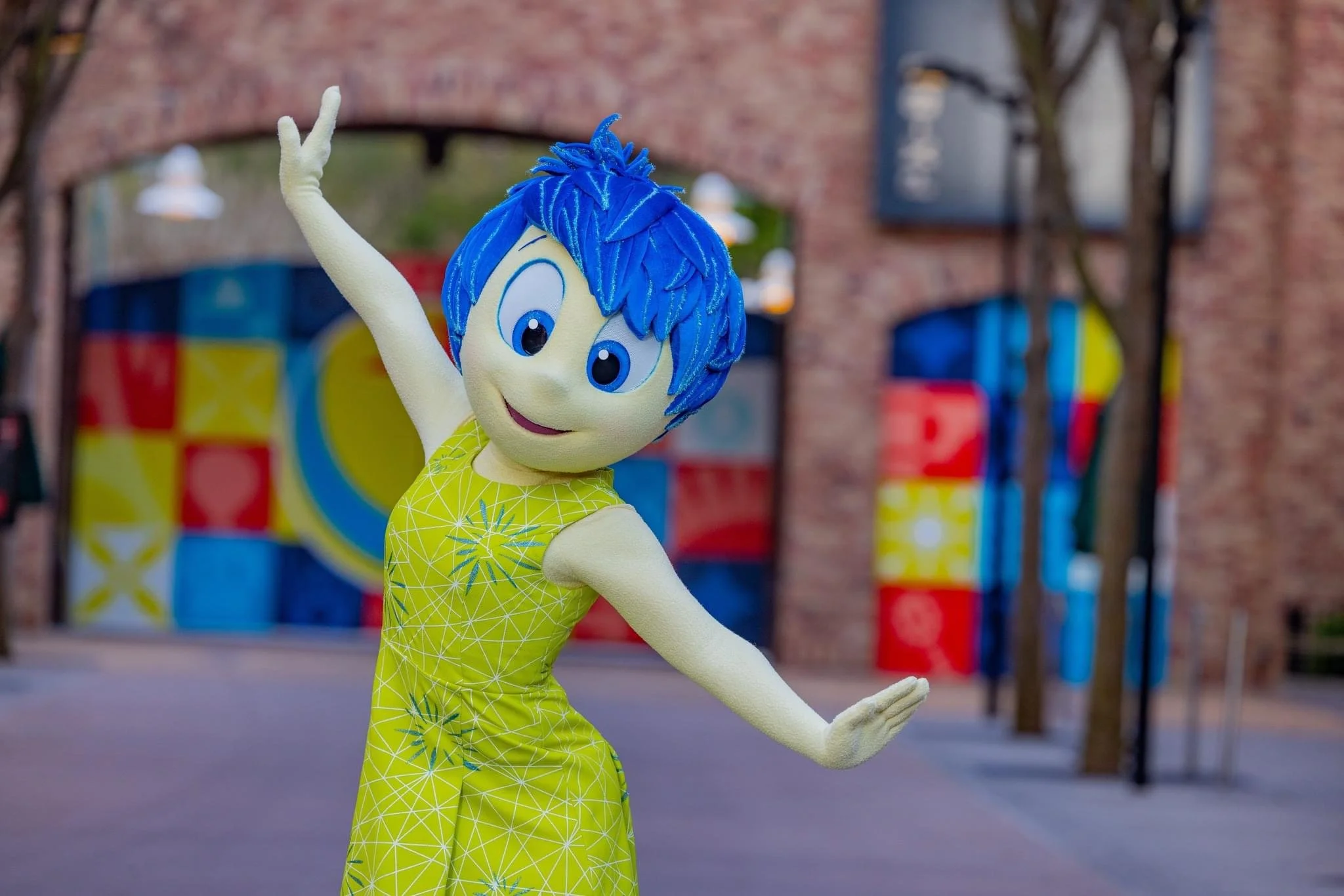 Joy from Inside Out Meeting Guests at Pixar Plaza in Disney’s Hollywood ...