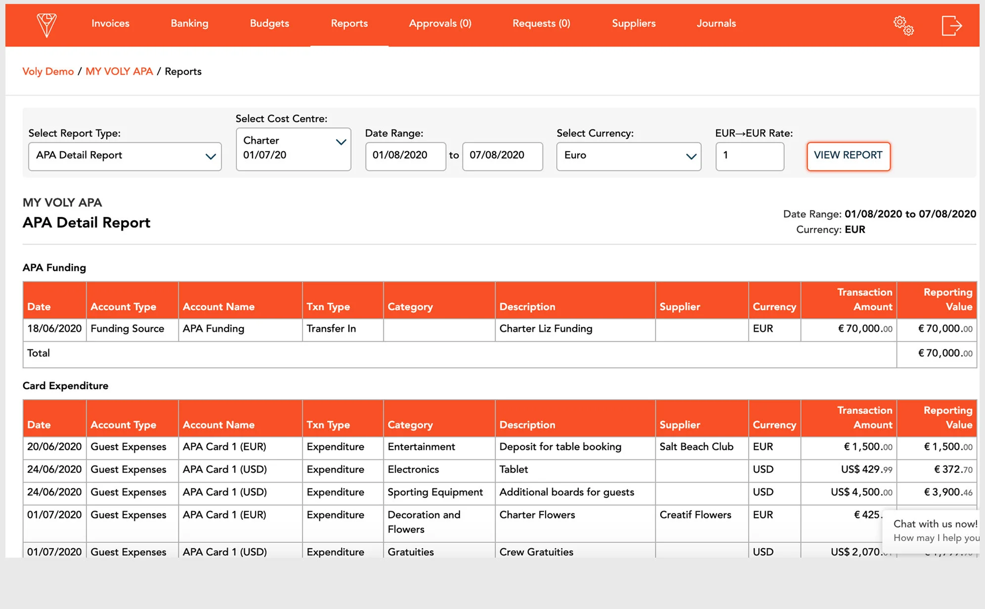 Voly Group — Yacht Accounting Financial Reporting Suite
