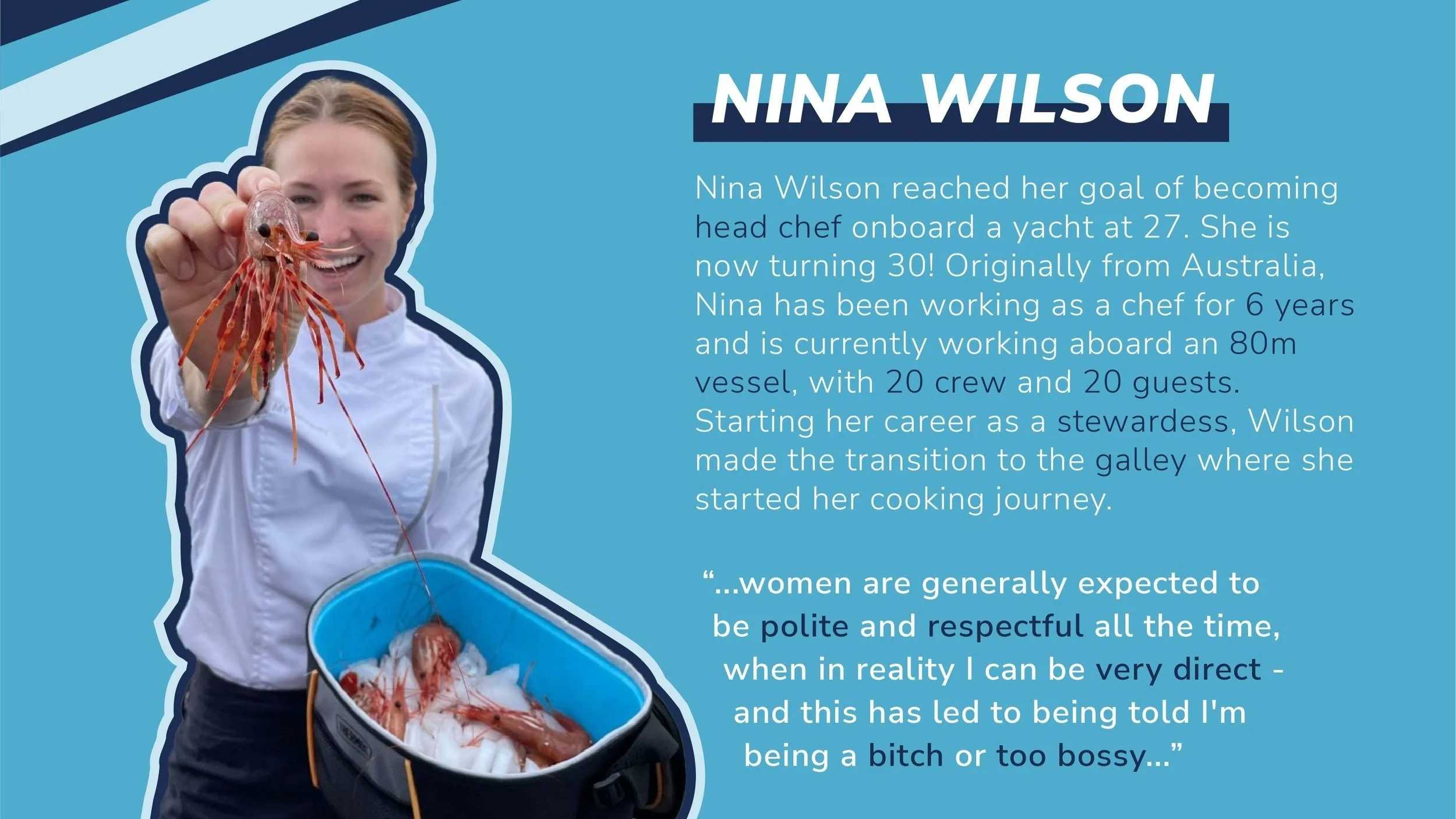 Inspirational Women in Yachting with thecrewchef - Nina Wilson — Voly Group