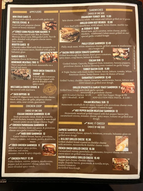 Menu — Samantha's on Portage