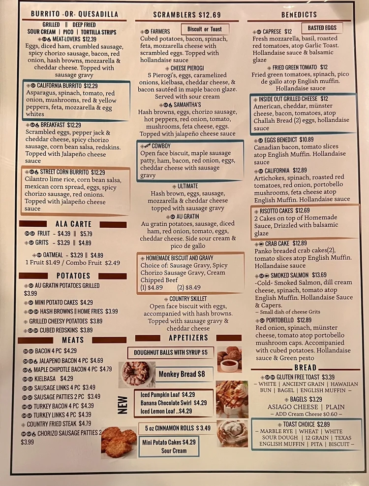 Menu — Samantha's on Portage