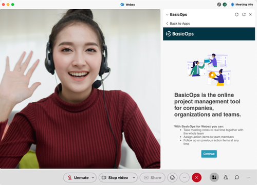 BasicOps for Webex Integration — BasicOps – All‑in‑One Team Collaboration & Project Management ...