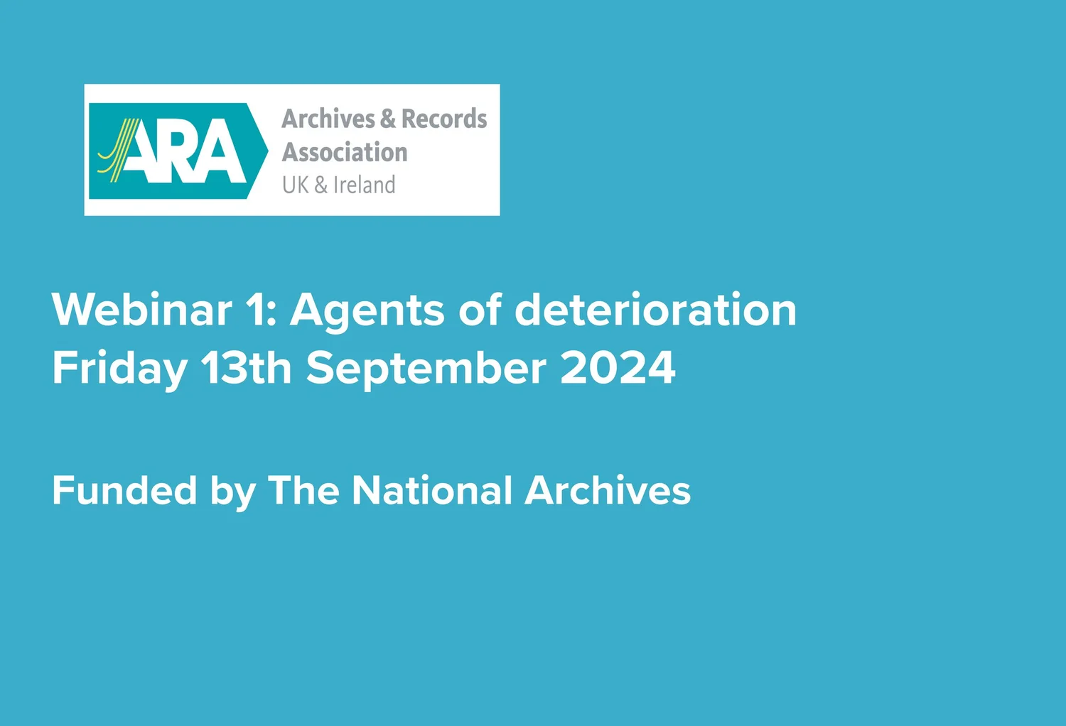 ARA's Training and events page — Archives & Records Association