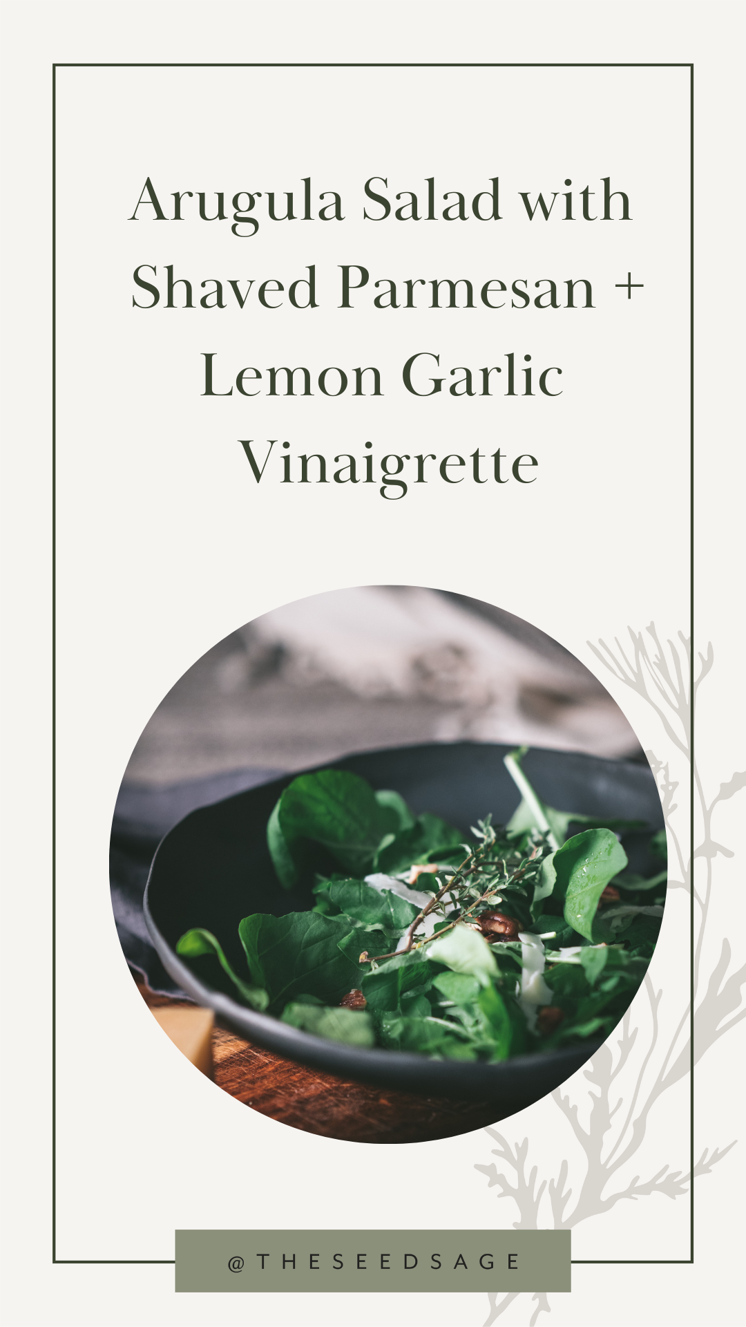 Arugula Salad with Shaved Parmesan and Garlic Lemon Vinaigrette ...