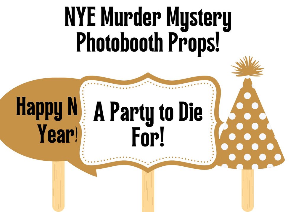 True Crime Themed Murder Mystery Party Game Photobooth Props — Foulplay ...